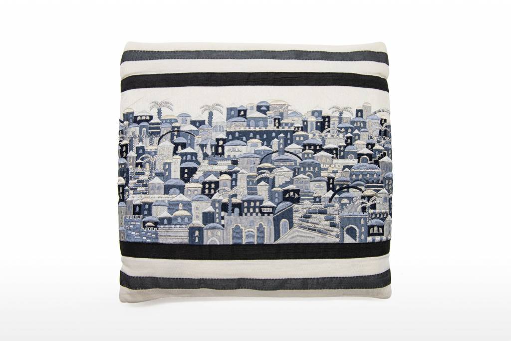 Black and White Jerusalem Talit Kit - Israel Cart