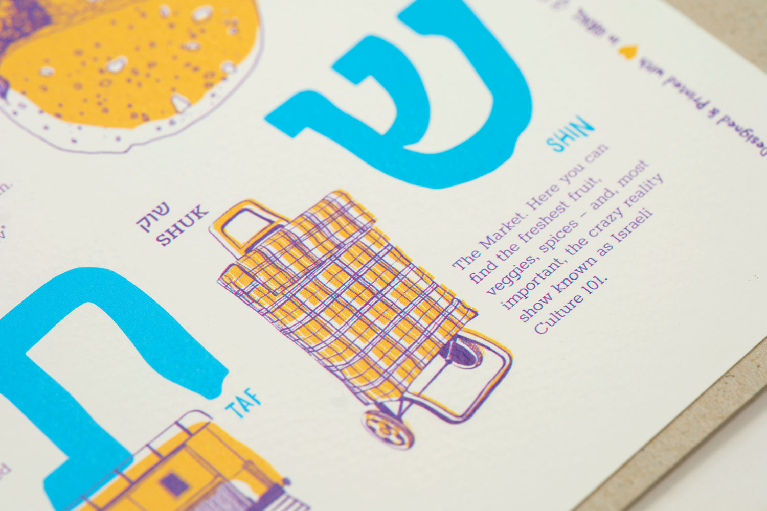 Tel Aviv A to Z Art Print – From Alef to Tav - Israel Cart